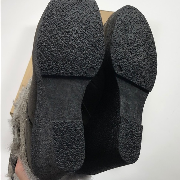MUKS | Shoes | Muks Mukluks Grey Fur Wedge Boots | Poshmark